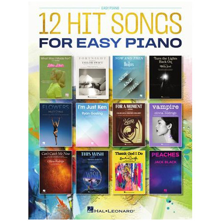 Partitura. 12 Hit Songs for Easy Piano